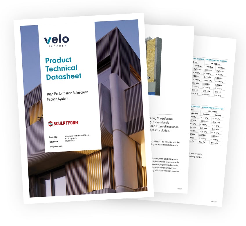 Velo Facades Technical Datasheet | Sculptform
